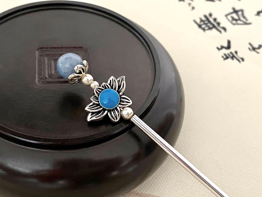 Double Sided-copper Hair Sticks Hair Pins Chopstick-gemstone Hair Stick ...