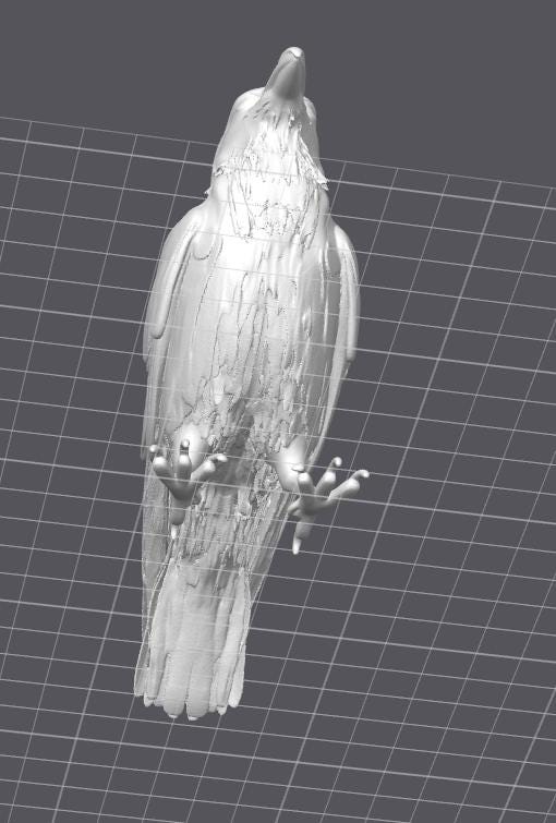 Realistic Raven 3D Model STL: Gothic Halloween Decor (digital Download ...