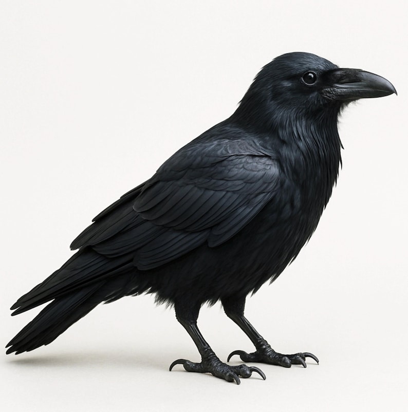 Realistic Raven 3D Model STL: Gothic Halloween Decor (digital Download ...
