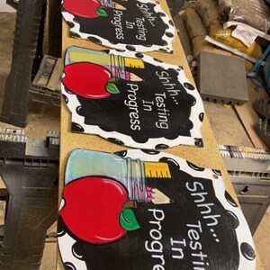 Testing in Progress Sign for Teachers - Etsy