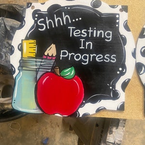 Testing in Progress Sign for Teachers - Etsy