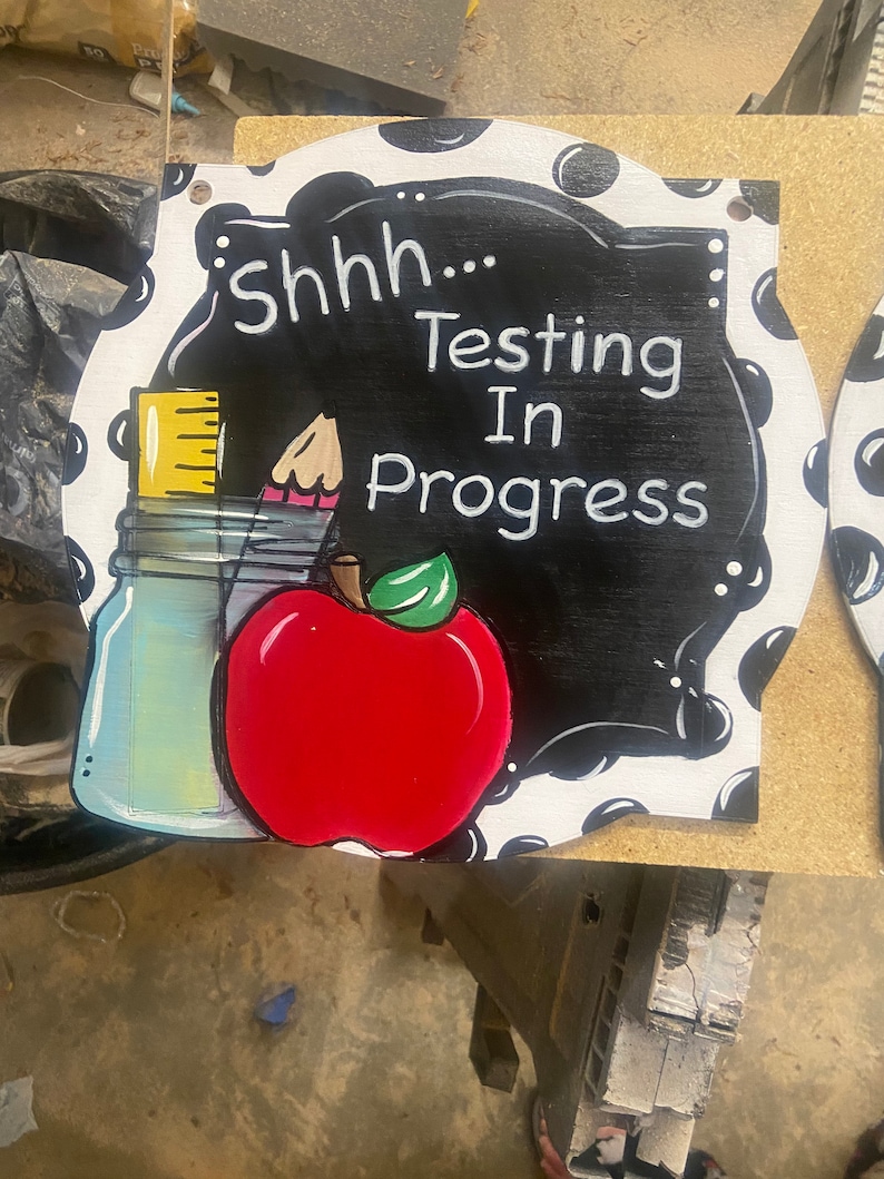 Testing in Progress Sign for Teachers - Etsy