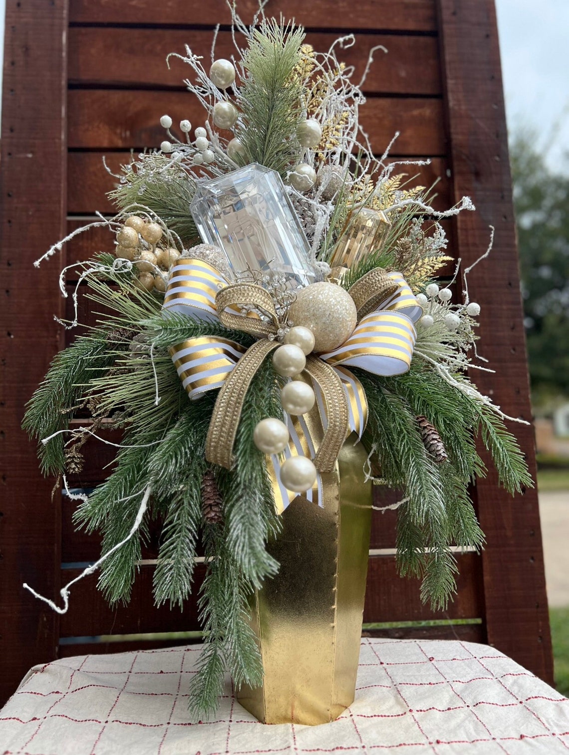 Jewel Centerpiece, Glam Centerpiece, Winter Centerpiece, Gem ...