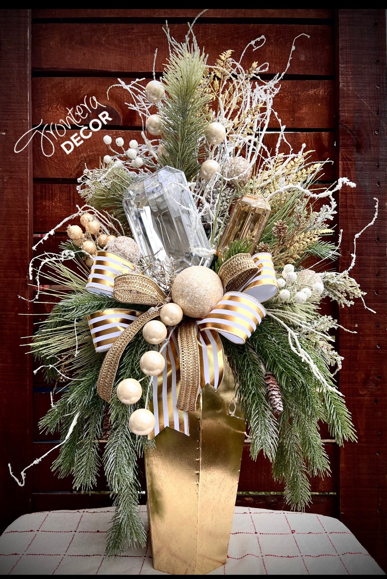 Jewel Centerpiece, Glam Centerpiece, Winter Centerpiece, Gem ...