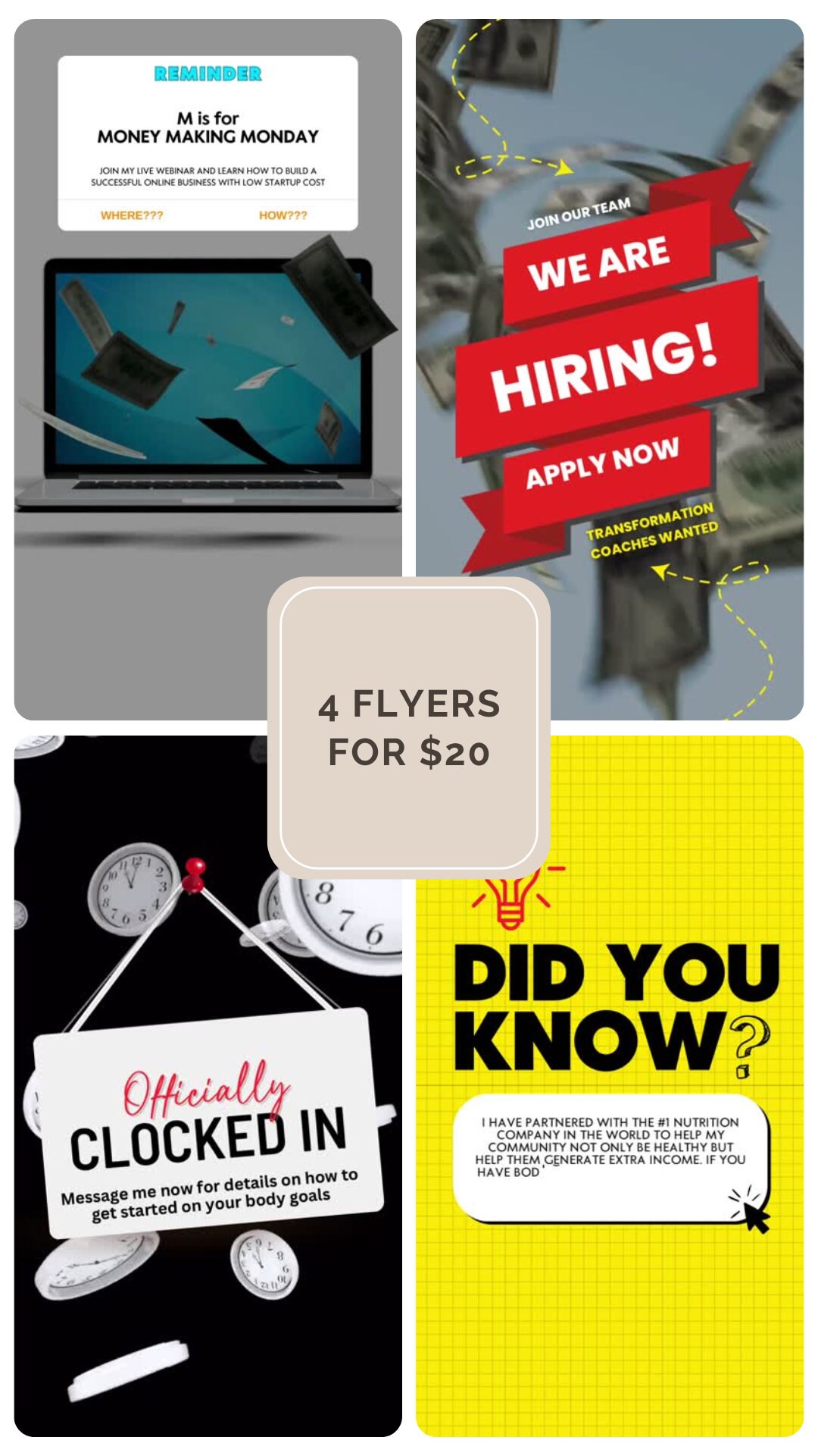 Transformation Coach Marketing Flyers B - Etsy