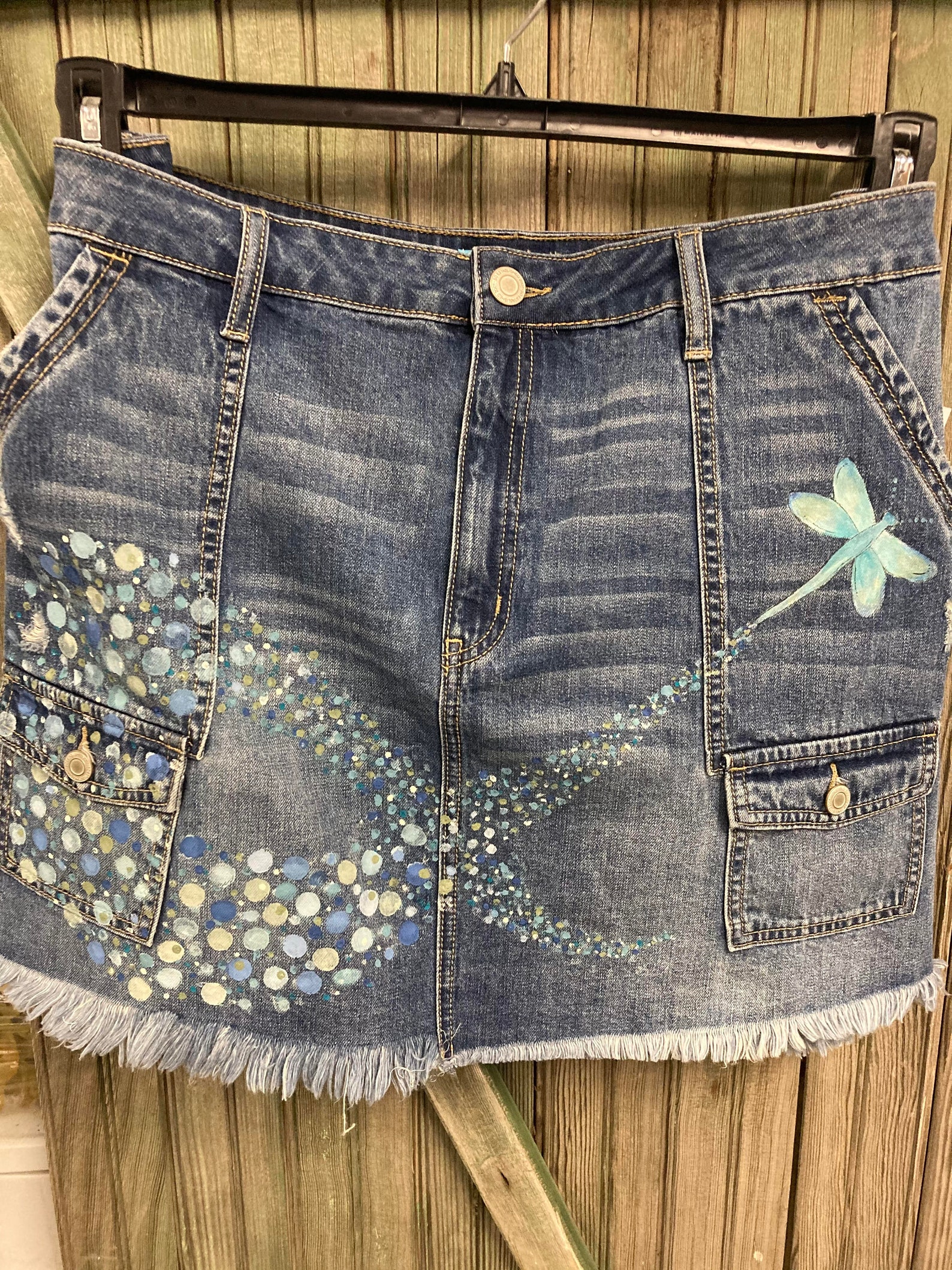 Size 2X Refreshed denim skirt upcycled refashioned | Etsy