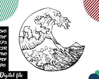 Great Wave Dxf - Etsy
