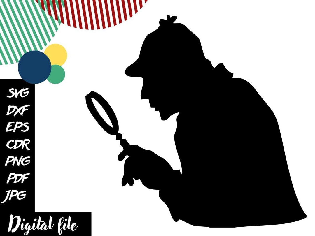 Sherlock Holmes Magnifying Glass Silhouette
