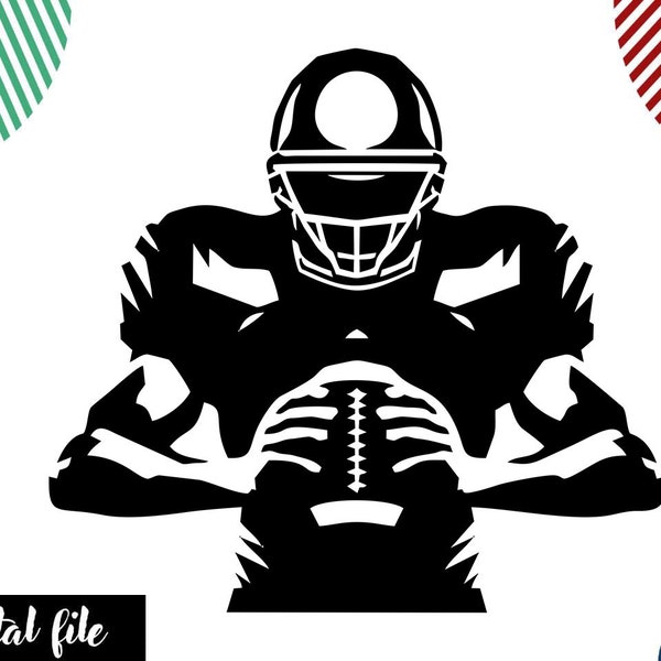 Football Player Back Outline Svg - Etsy