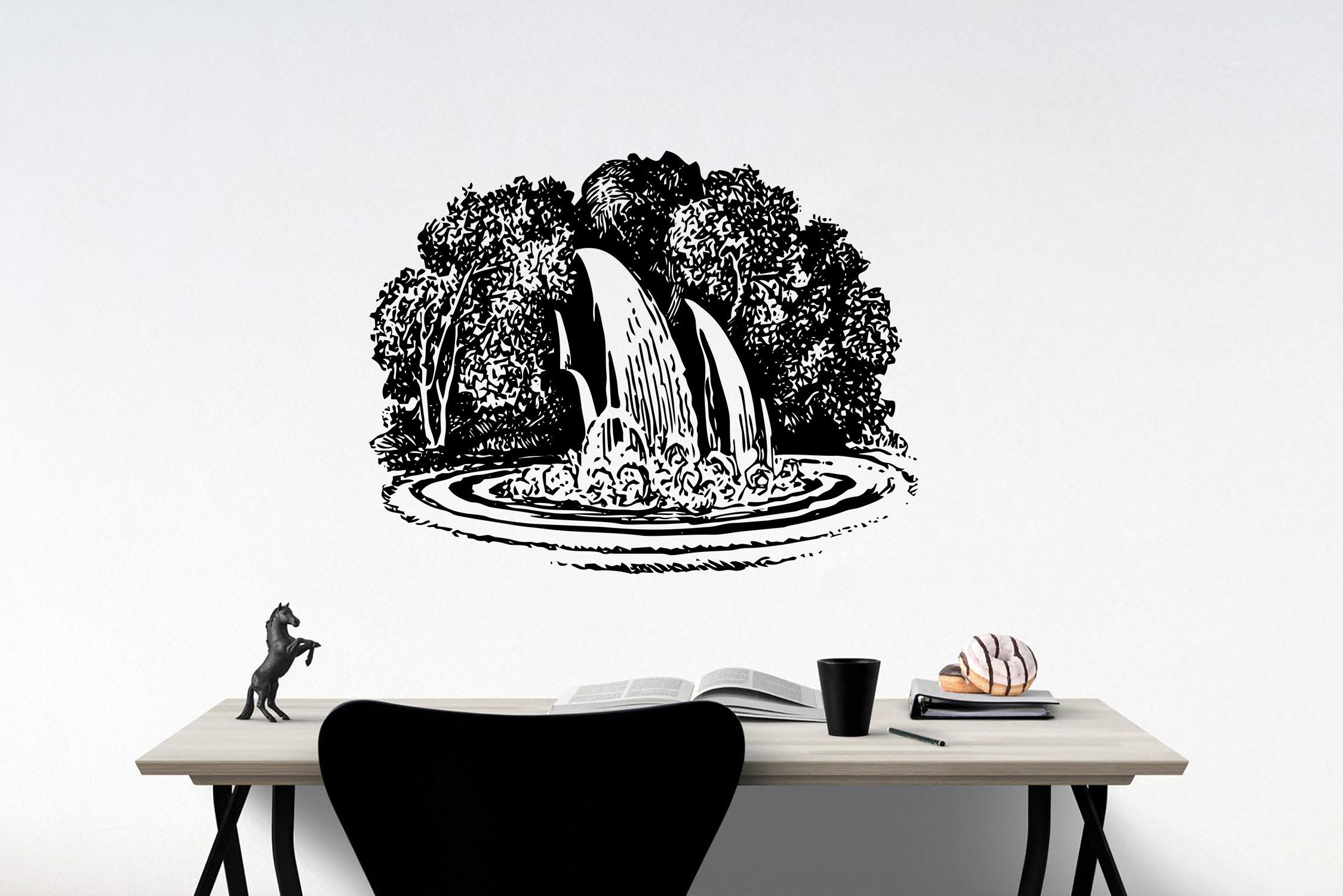 Waterfall Dxf Waterfalls Vector Waterfall Clipart Waterfall | Etsy