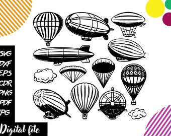 Flying Zeppelin Svg - Etsy