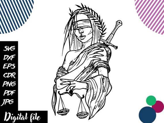 Justice Symbol clipart Themis Greek Goddess SVG Files for Cricut ...