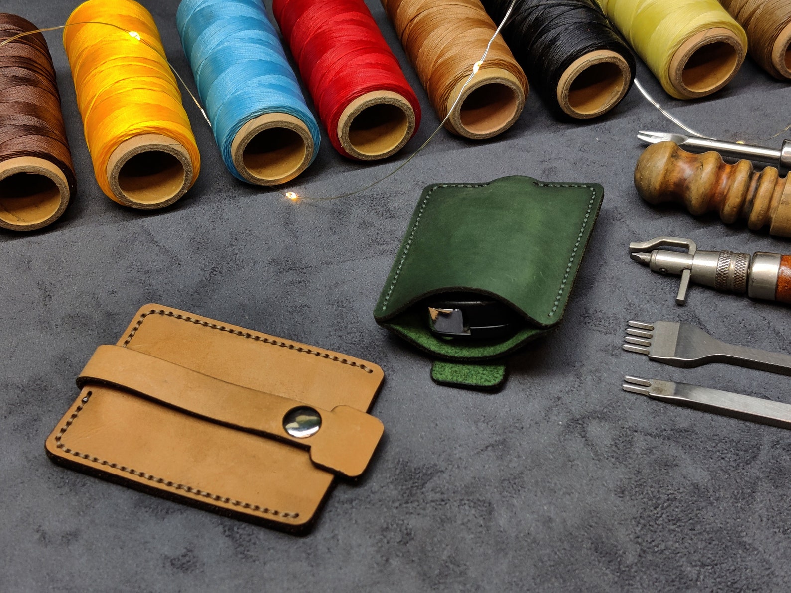 Leather Car Key Case, Leather Key Holder, Leather Key Pouch, Key ...