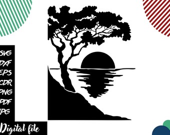 Sunrise Svg Silhouette - Etsy