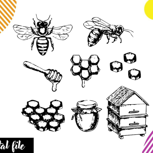 Beehive Design Svg - Etsy