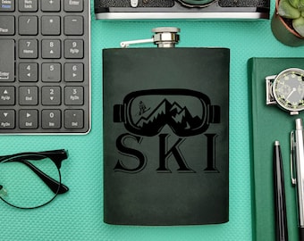 Winter Flask Glossy Blue Flask let It Snow perfect Gift for the Season ...