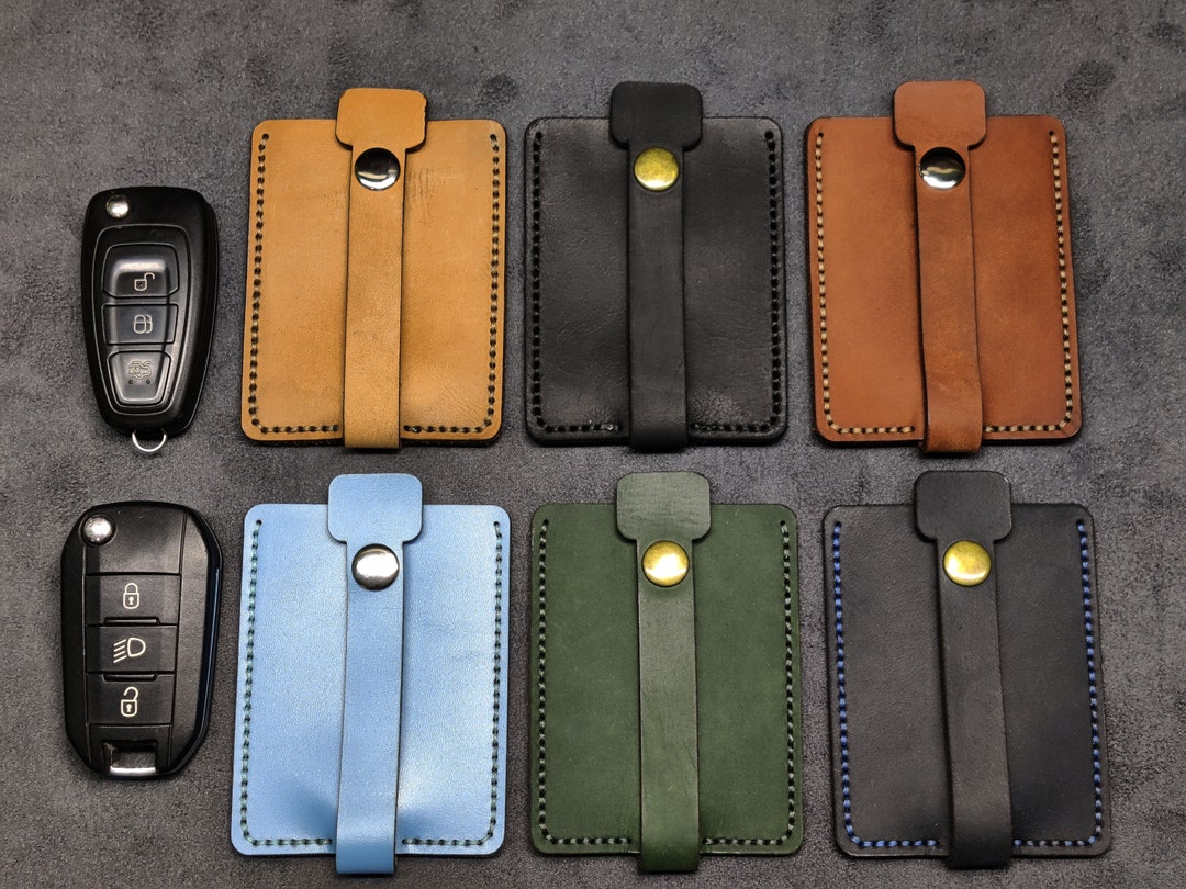 Leather Key Case, Remoted Keycase, Auto Key Fob Case, House Key Chain ...