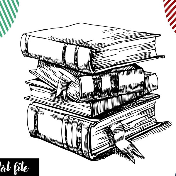 Stack of Books - Etsy