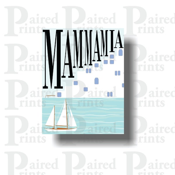 Mamma Mia Musical Movie Poster - Etsy
