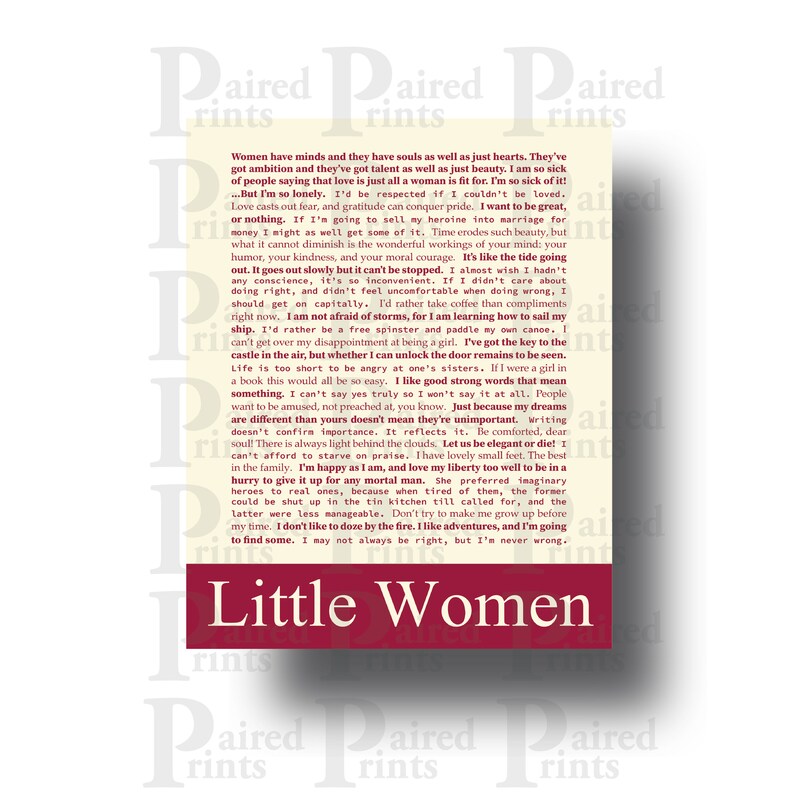 Little Women Quotes 2 Poster - Etsy