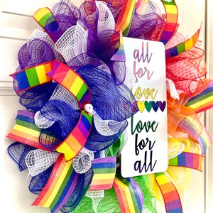Pride Wreath for Front Door, LGBTQ+ Rainbow Wreath, Gay Pride Wreath ...