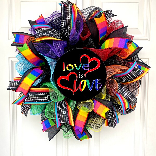 Pride Wreath for Front Door - Etsy