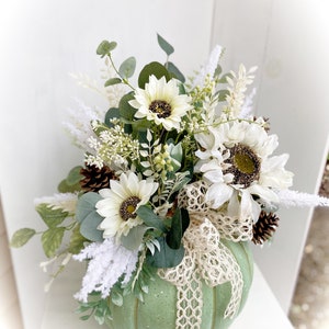 Boho Fall Pumpkin Centerpiece, Fall Centerpiece, Pumpkin Centerpiece ...