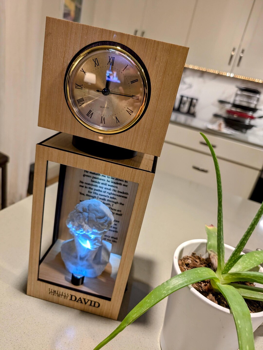 King David Mantel Clock With Bust - Psalm 23 - Great Gift Idea - Etsy