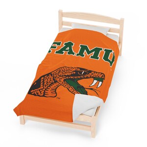 FAMU Rattler Luxe Velveteen Throw Blanket - Cozy & Stylish Home Comfort ...