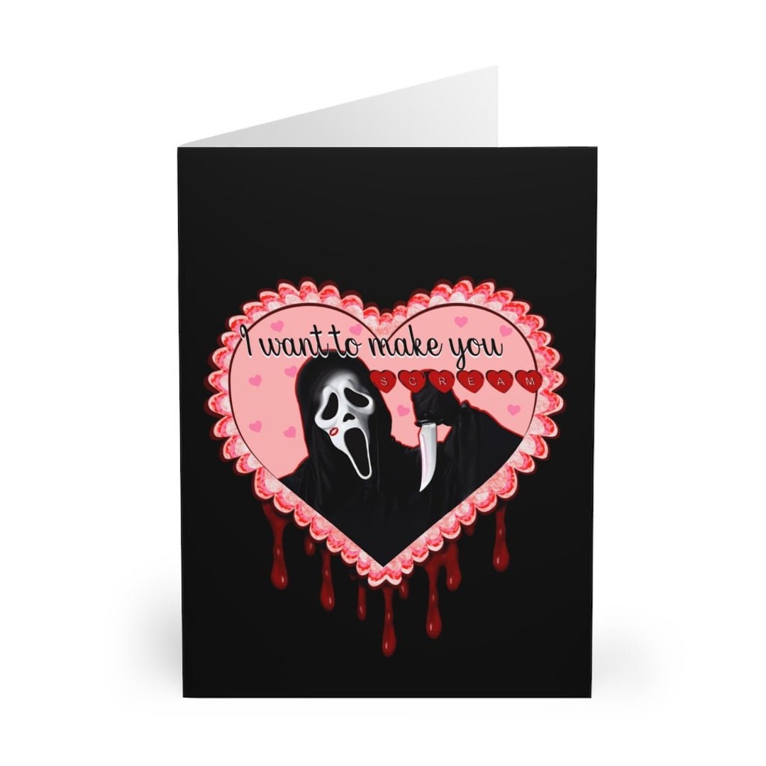 Make You Scream Valentines Day Cards 5 Pack Etsy