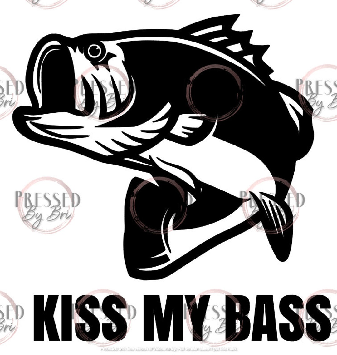 Fish SVG, Fish Decal, Kiss My Bass, Decal, Fishing, Fisherman - Etsy