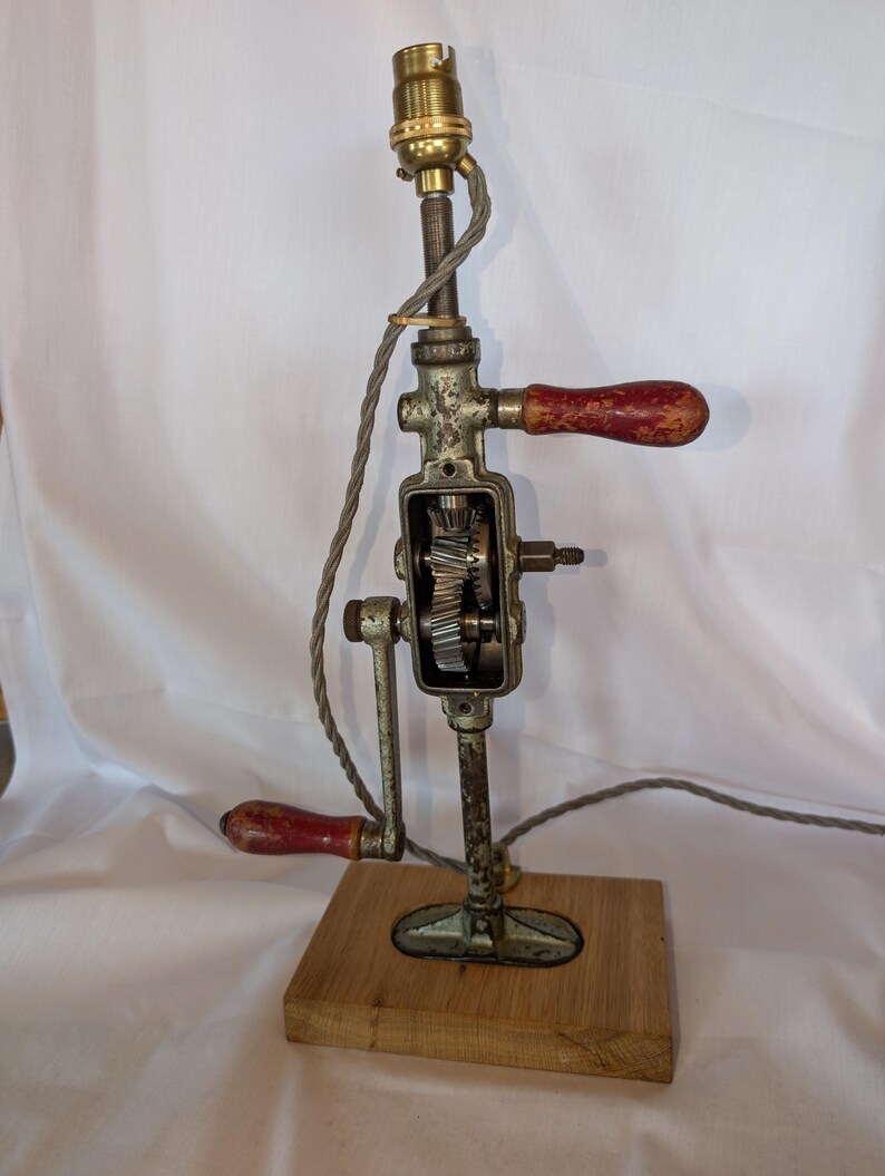 Upcycled Hand Drill Lamp - Etsy