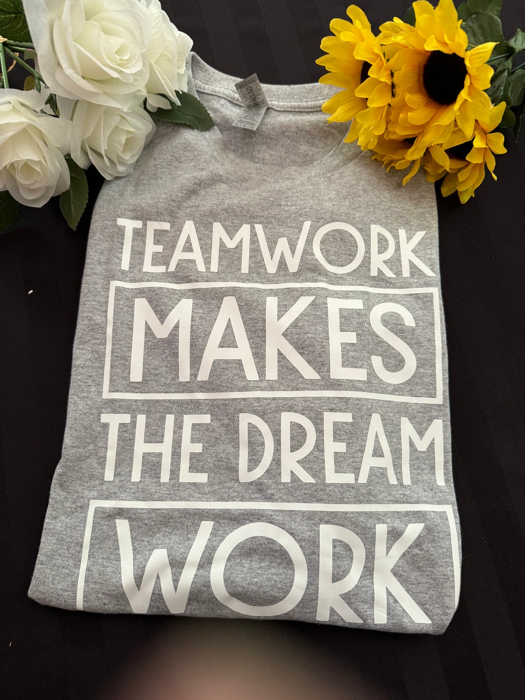 Teamwork Makes the Dream Work. Motivational Adult T-shirt, Short ...