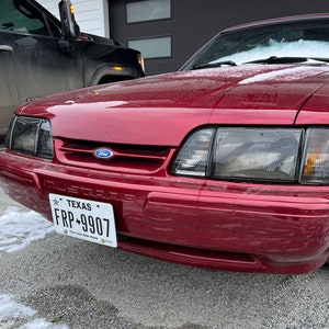 87-93 Ford LX Foxbody Mustang Front License Plate Bracket - NO Drilling ...