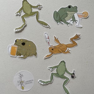 A Frog Too Many Sticker Pack - Etsy UK