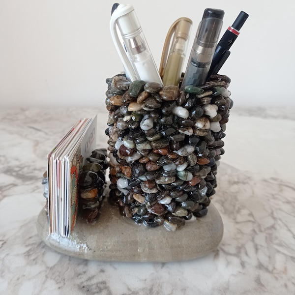 Stone Pen Holder - Etsy