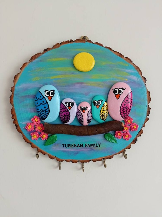 Personalized Modern Unique Wooden Key Holder Ocean Rolled - Etsy