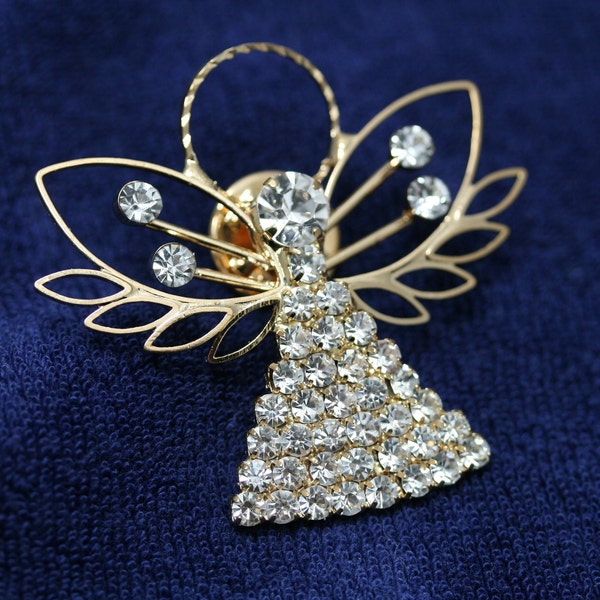 Gold Angel Pin - Etsy