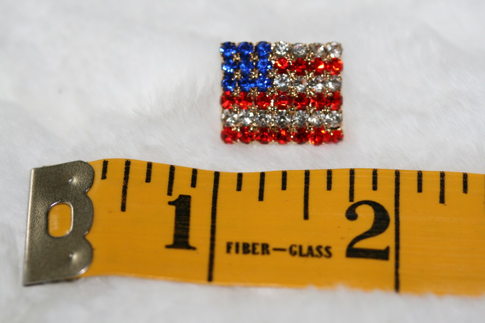 US Flag Lapel/tac Pin Rhinestone, Red White Blue National Flag Tac Pin ...