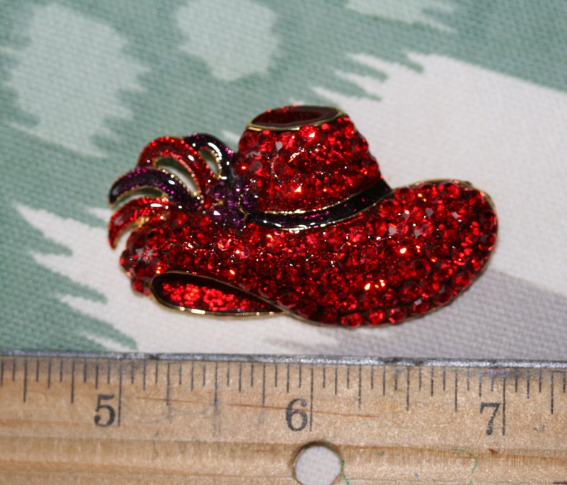 Rhinestone Red Hat Club Lapel Pin Red Hat Society Purple - Etsy