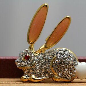 Rhinestone Crystal Easter Rabbit/bunny Brooch Pin, Easter Jewelry Gift ...