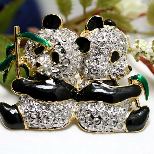 Panda Bear Brooch - Etsy