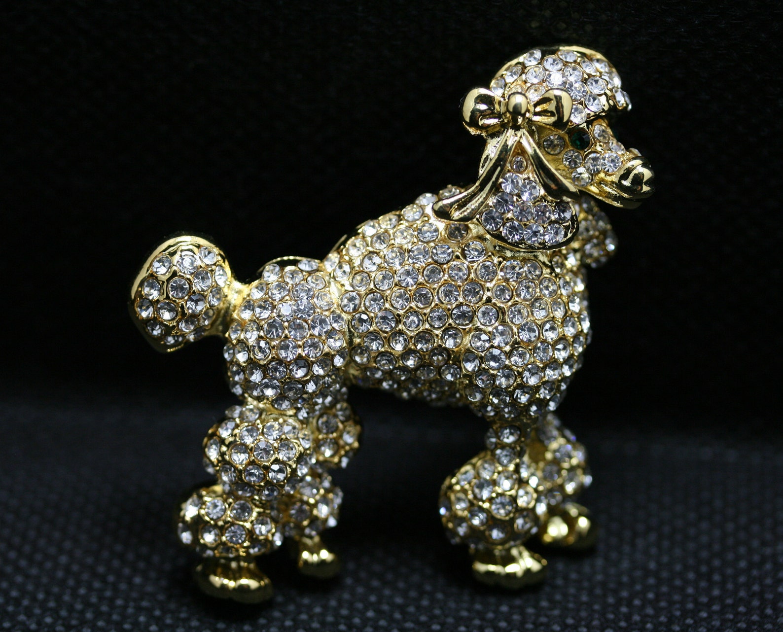 Rhinestone Crystal Poodle-dog-puppy Pin Brooch - Etsy