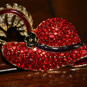Rhinestone Red Hat Club Lapel Pin, Red Hat Society Purple Enamel ...