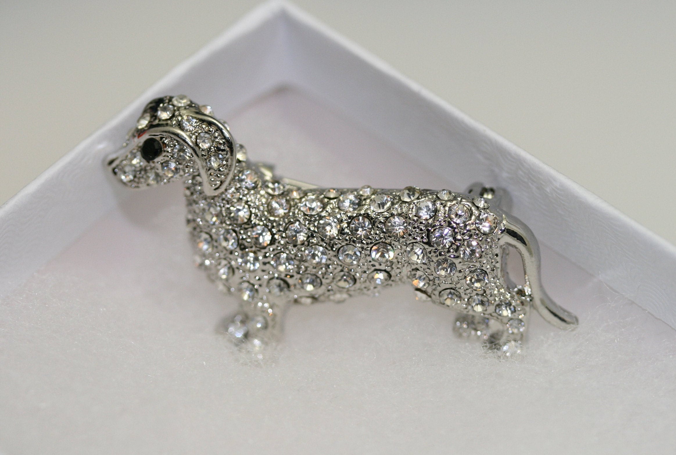 Rhinestone cute dachshund pin dog pin brooch rhinestone dog | Etsy
