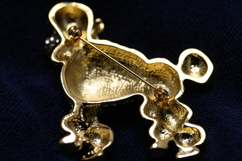 Rhinestone Crystal Poodle-dog-puppy Pin Brooch - Etsy