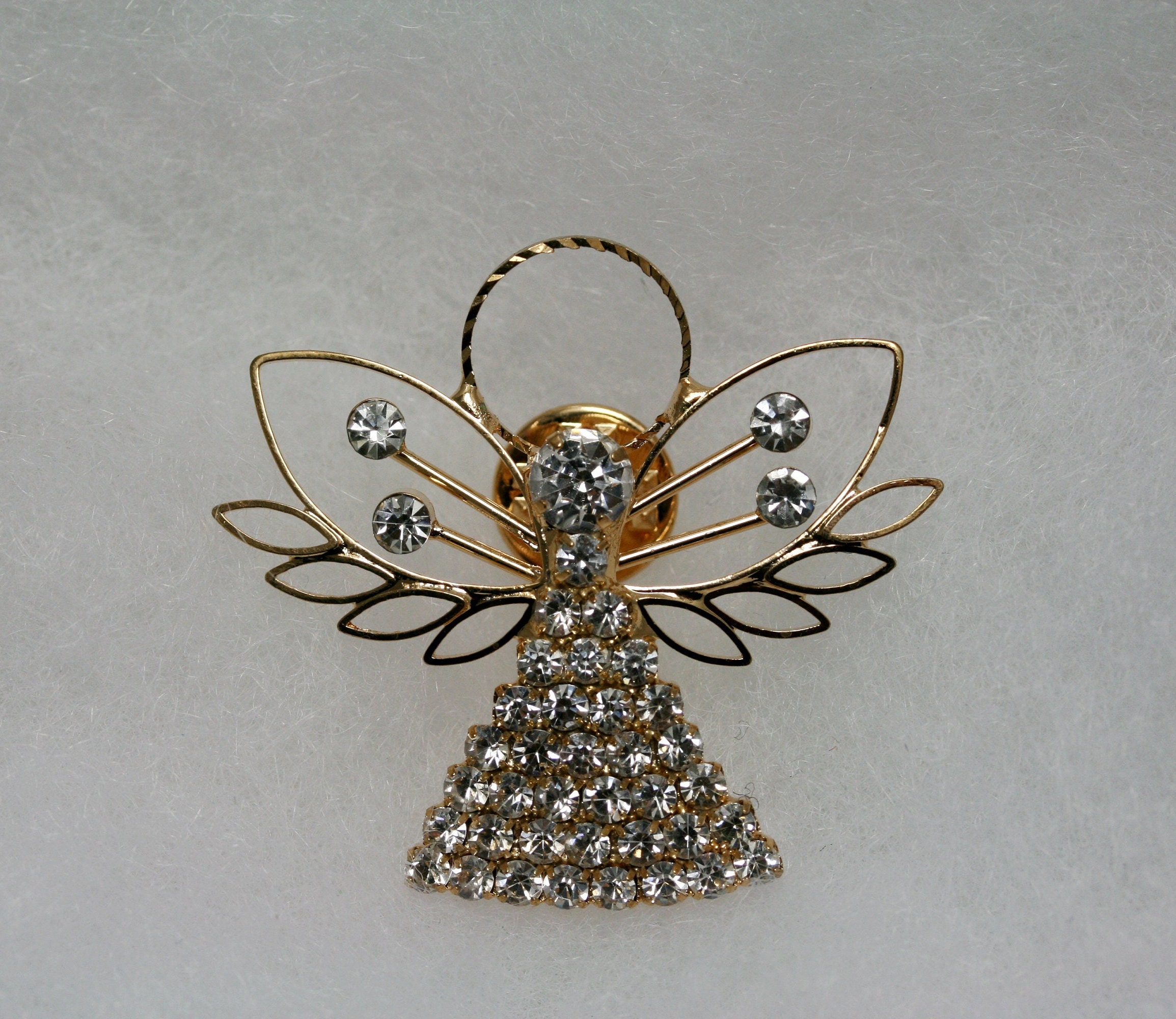 Angel Brooch Rhinestone Angel Pin Angel Jewelry Rose Gold | Etsy