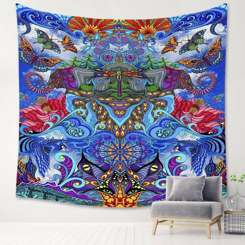 Trippy Tapestry - Etsy
