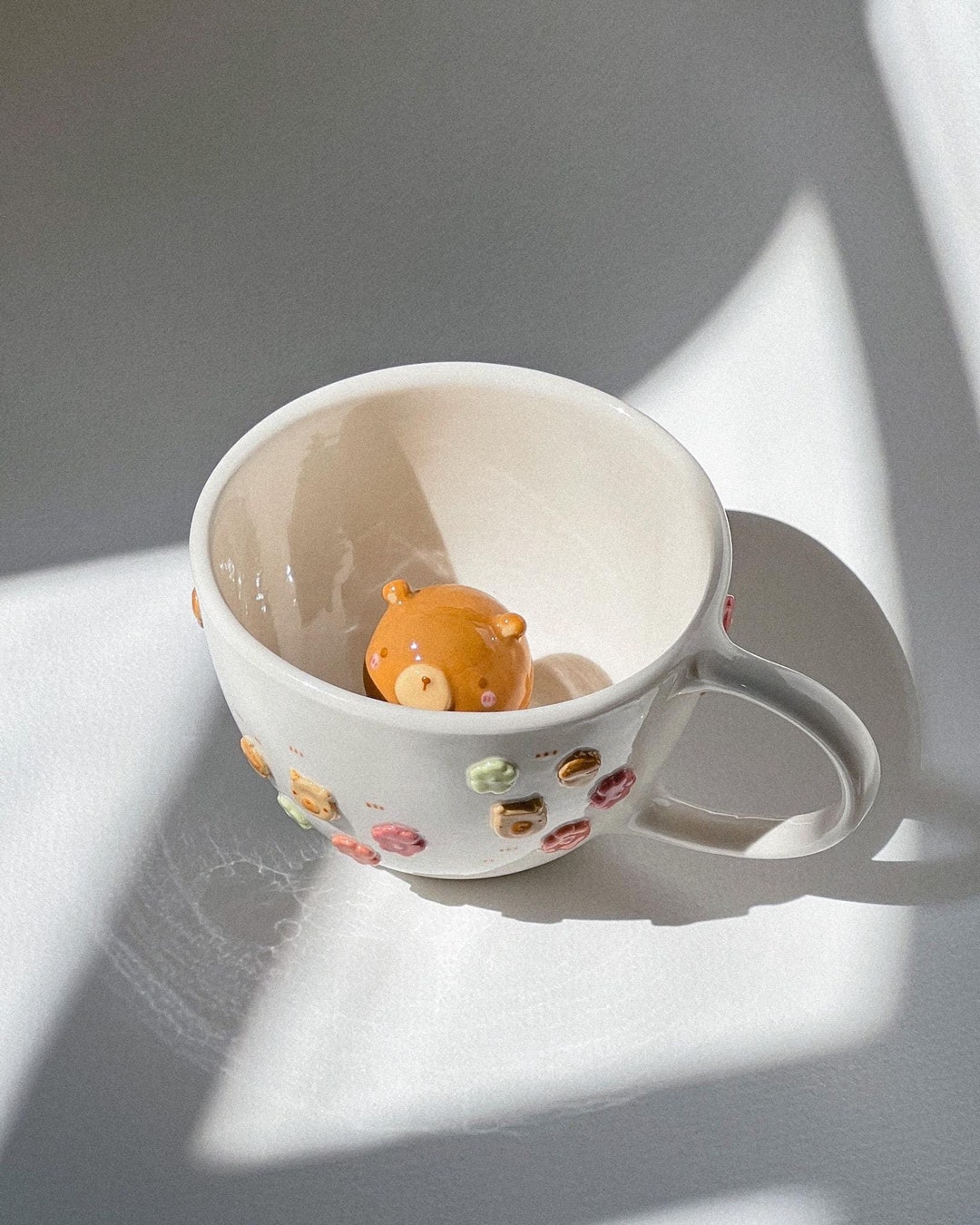 Hidden Brown Bear Cup, Coffee Size - Etsy