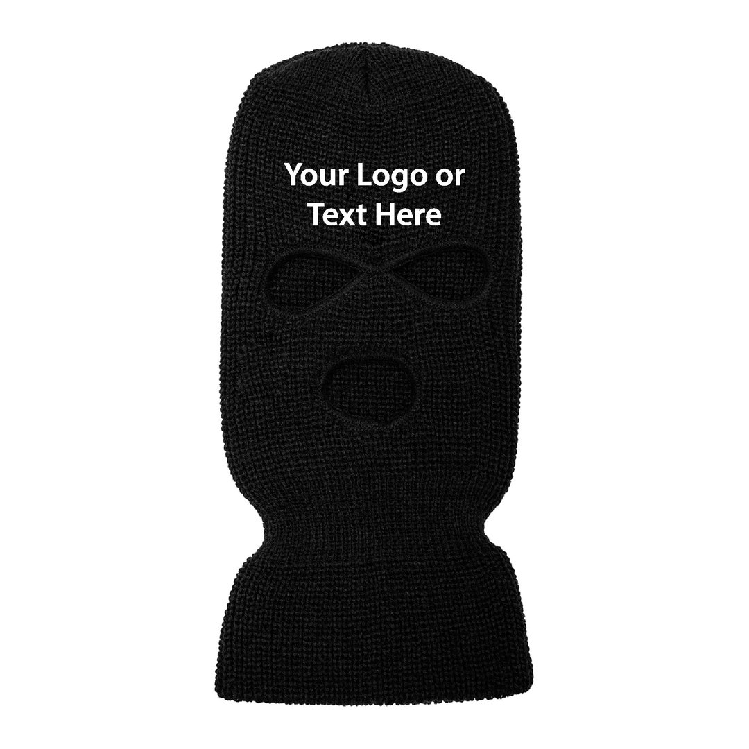 Custom Personalized Ski Mask Embroidered Logo Text Ski Mask 3 Hole Full ...